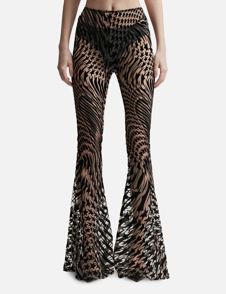 Mugler - Flocked Mesh Pants | HBX - Globally Curated Fashion and ...