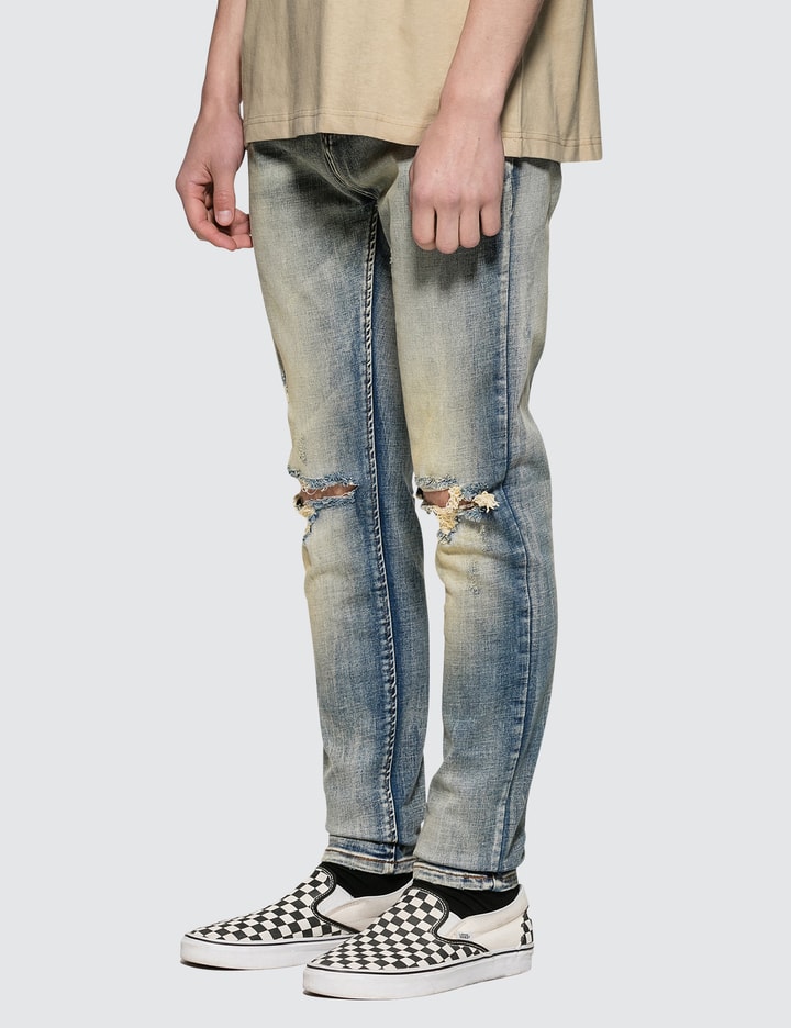 Profound Aesthetic - Earth Washed Destroyed Denim Jeans | HBX ...