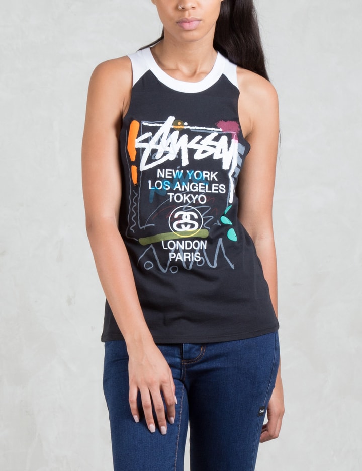 Stüssy - WT Doodle Raglan Tank | HBX - Globally Curated Fashion and ...