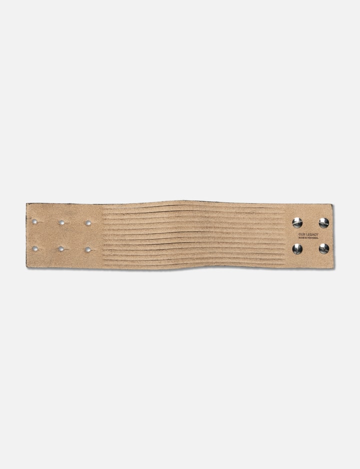 Our Legacy Slash Bracelet - Wide black Chromexcel leather cuff with ...