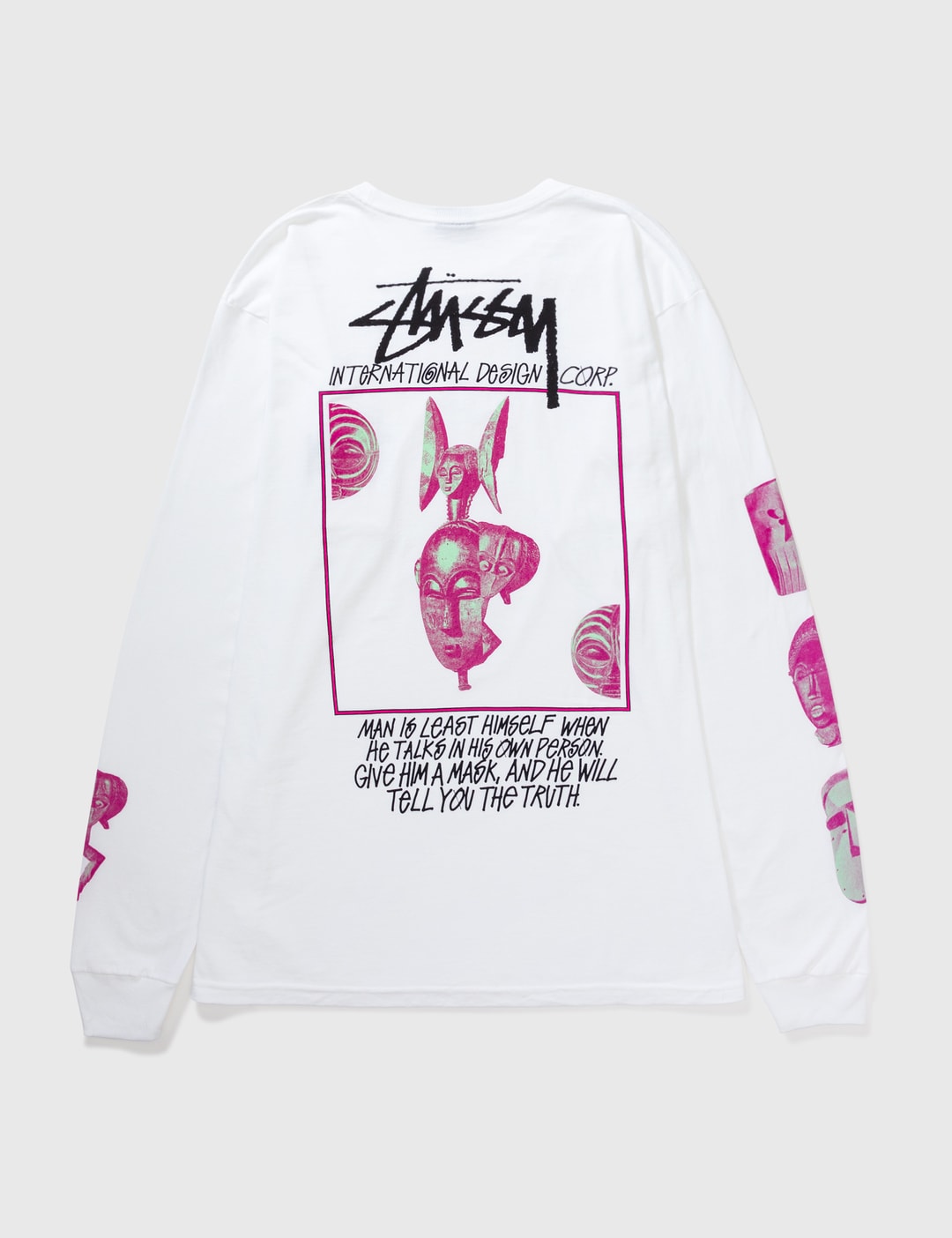 Stüssy - Masked Long Sleeve T-shirt | HBX - Globally Curated Fashion ...