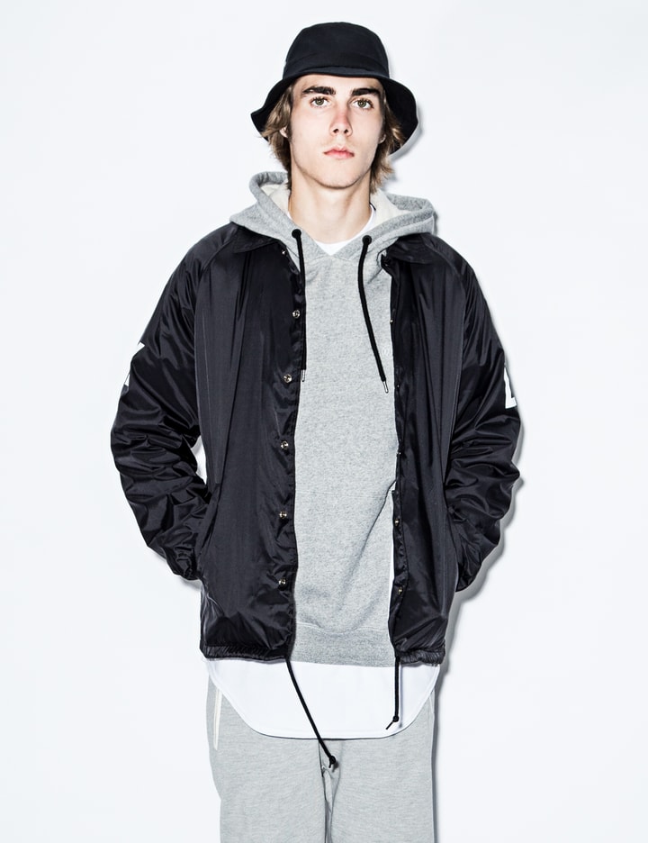 KNYEW - Black NYLV Coach Jacket | HBX - 하입비스트가 엄선한 글로벌 패션&라이프스타일