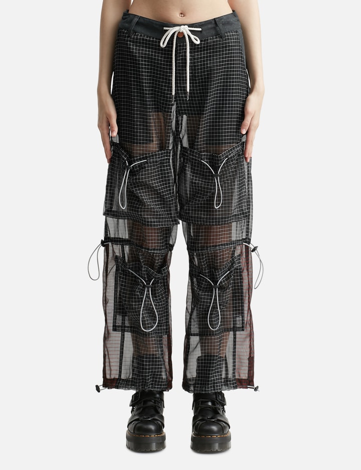 FRIED RICE - Unisex Check Drawstring Cargo Pants | HBX