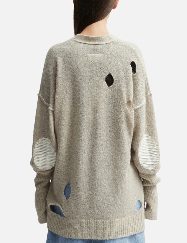 MM6 Maison Margiela - Distressed Long Cardigan | HBX - Globally Curated ...