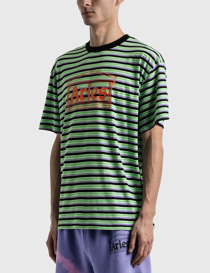 Aries - Striped Temple T-shirt | HBX - Globally Curated Fashion and ...