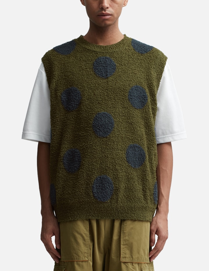 Brain Dead - TEDDY FUR DOT KNIT SWEATER VEST | HBX