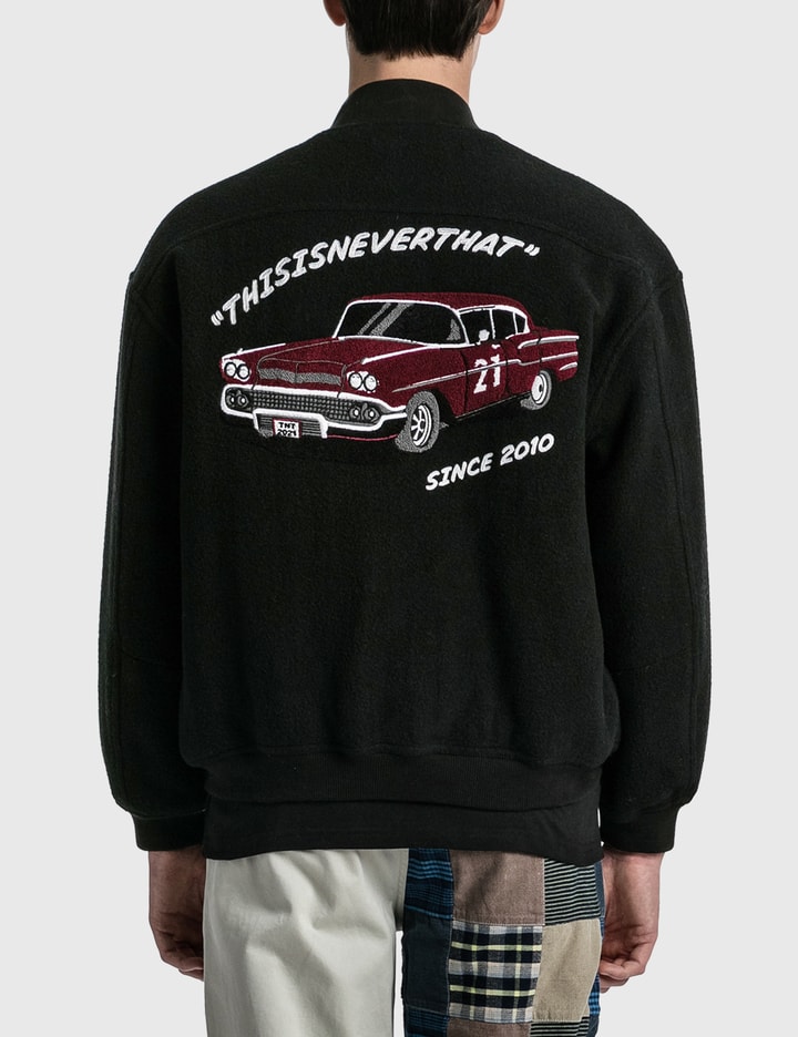 thisisneverthat® - Old Car Varsity Jacket | HBX - Globally Curated ...