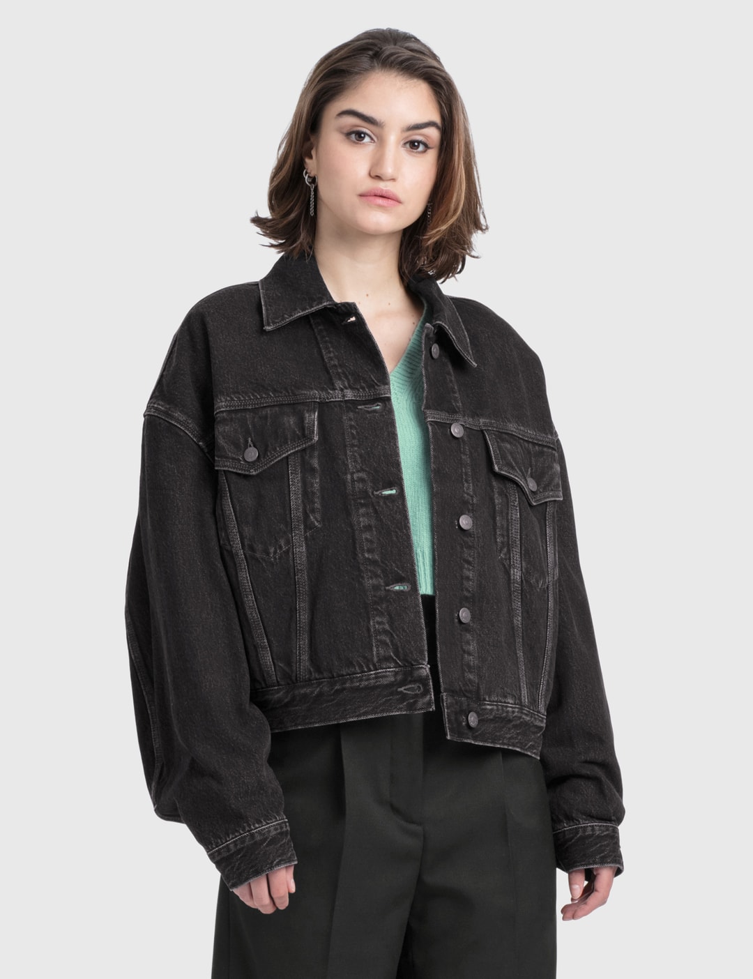 Acne Studios - Morris Cropped Vintage Denim Jacket | HBX - Globally ...