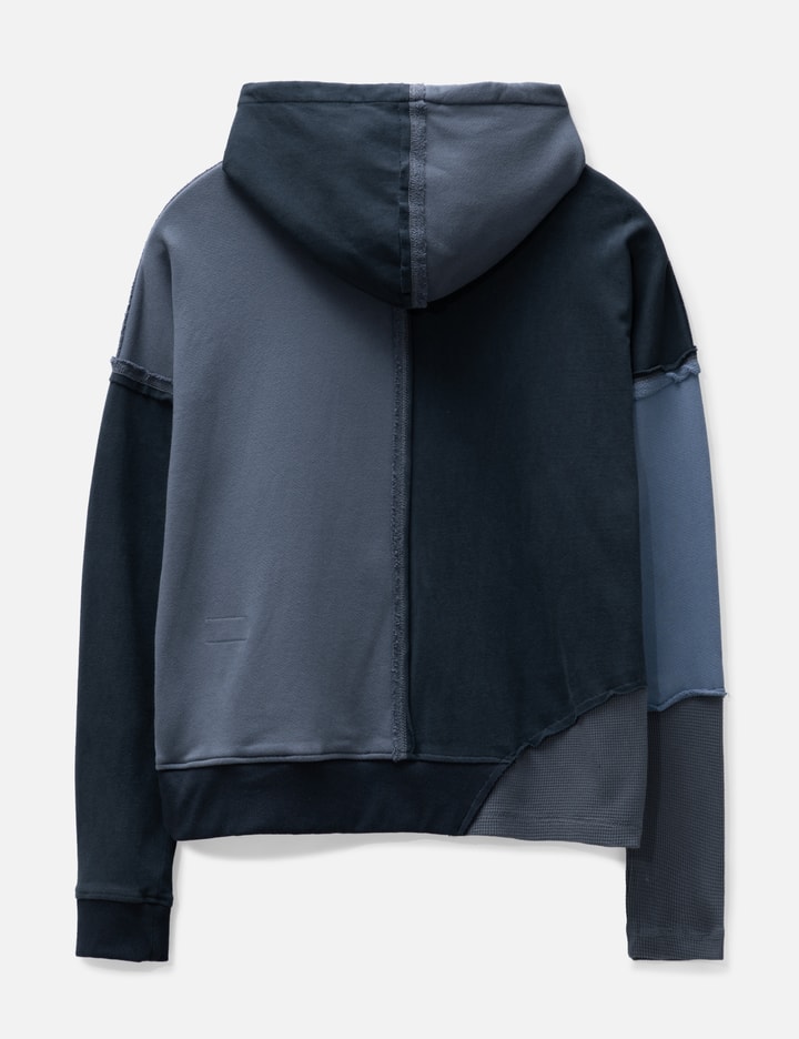 GREG LAUREN - Mixed Navy Drop Hoodie | HBX - Globally Curated Fashion ...