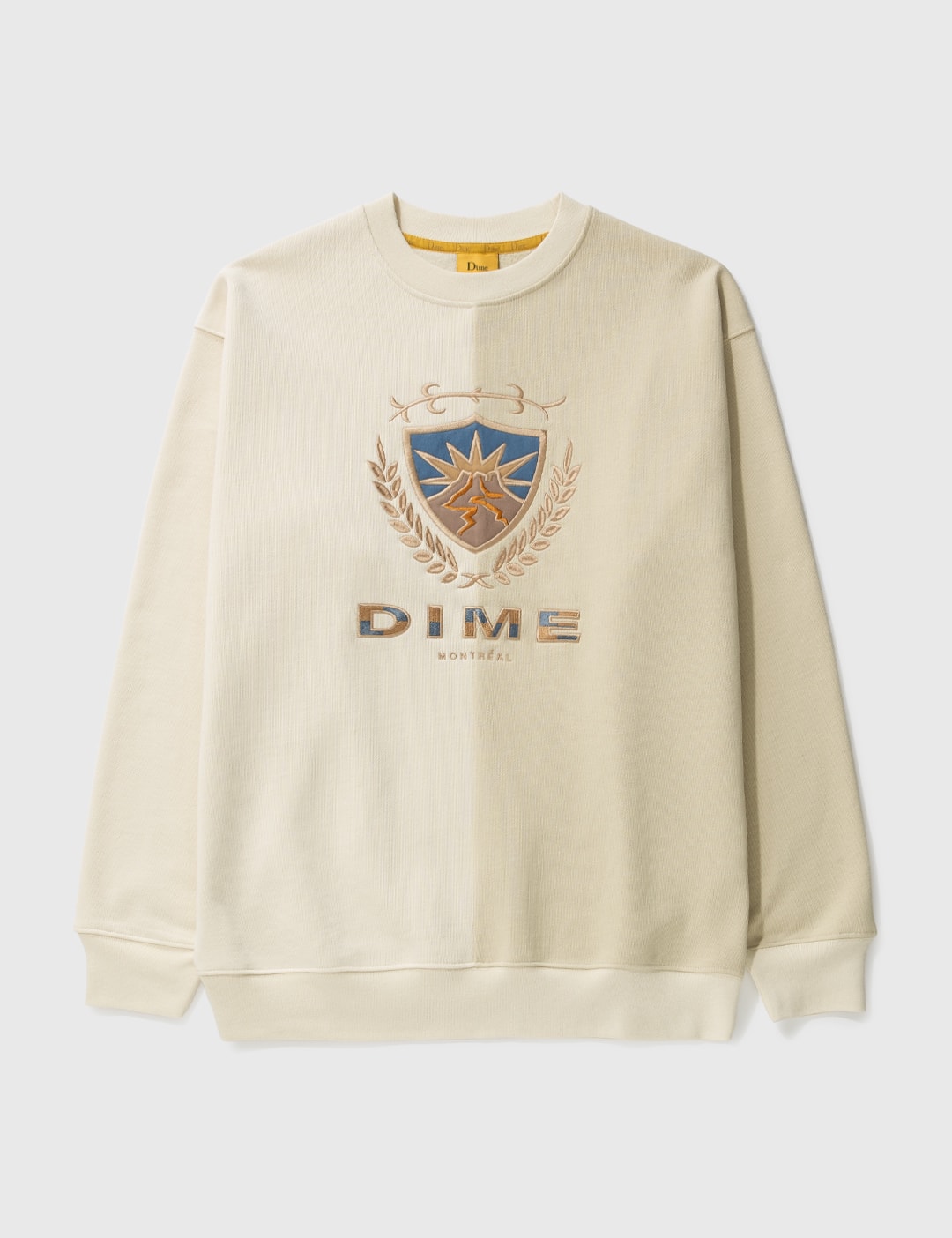 Dime - Split Crest Crewneck | HBX - Globally Curated Fashion and Lifestyle by Hypebeast