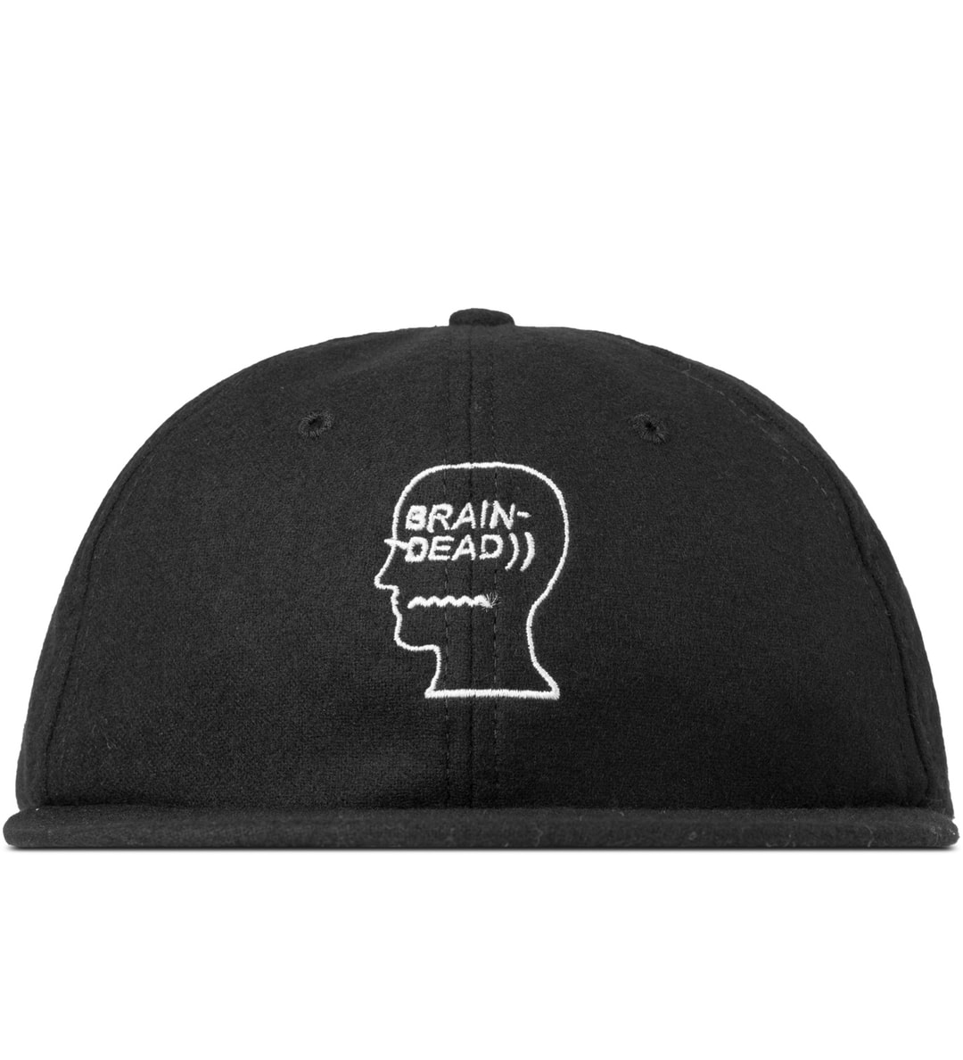 Brain Dead - Black BD 6 Panel Cap | HBX - HYPEBEAST 為您搜羅全球潮流時尚品牌