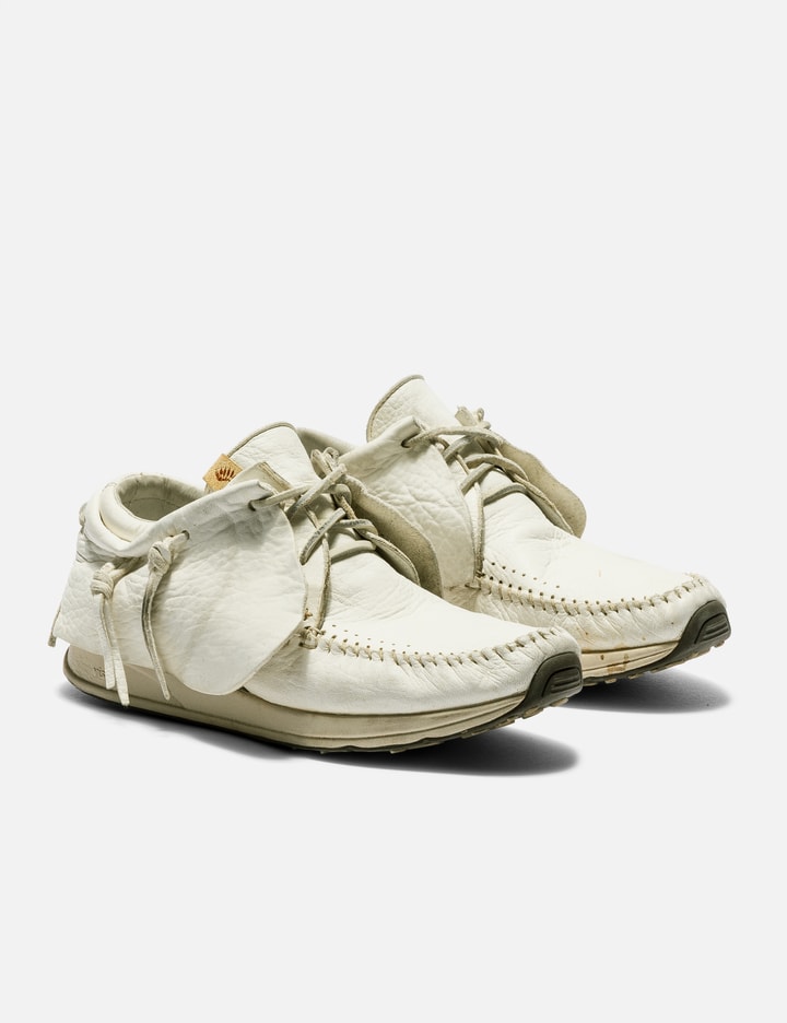 Visvim FBT - Vintage white moccasin sneakers with worn patina | HBX