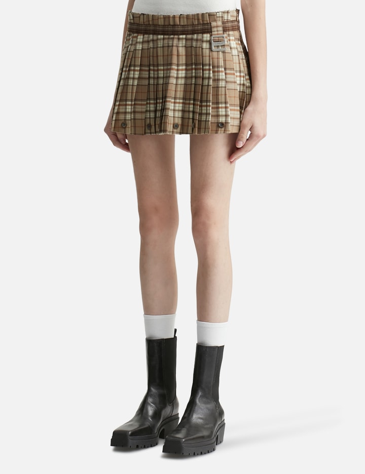Glowny Haze Twotone Pleated Skirt - Two-tone plaid mini with pleats ...