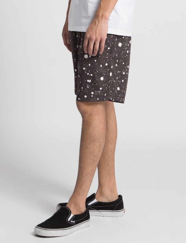 Stampd - Black Splatter Swim Shorts | HBX