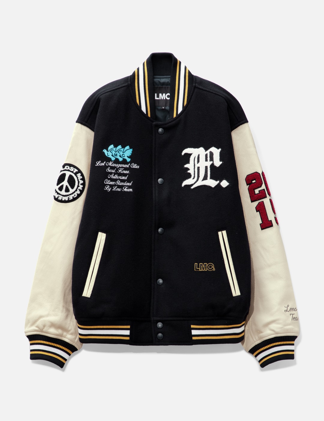 LMC - PEACE WOOL VARSITY JACKET | HBX - Globally Curated Fashion and ...