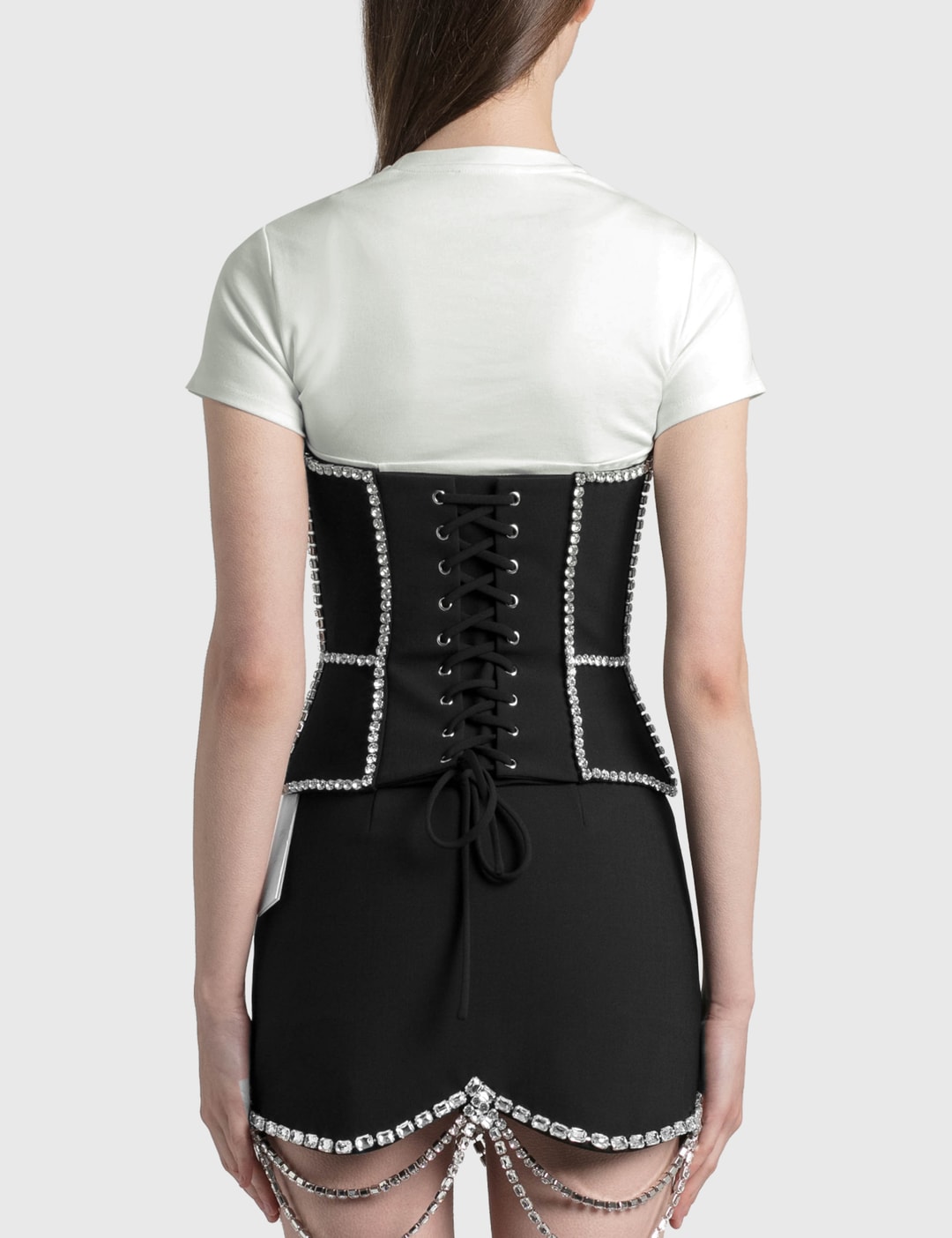 Area - Crystal Stitched Cutout Corset | HBX - Globally Curated Fashion ...