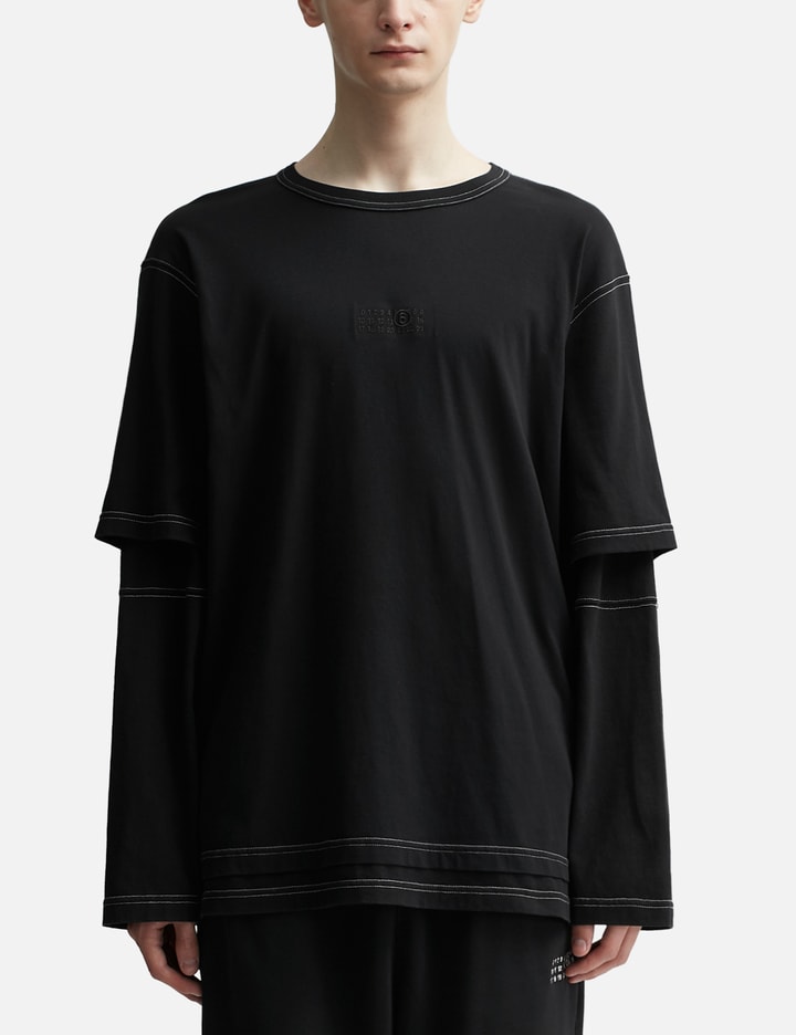 MM6 Maison Margiela - DOUBLE SLEEVE T-SHIRT | HBX - Globally Curated Fashion and Lifestyle by ...