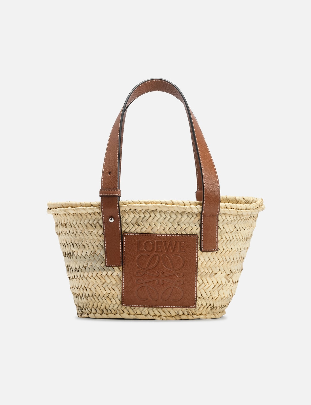 Loewe - Small Basket Bag In Palm Leaf And Calfskin | HBX - Globally ...