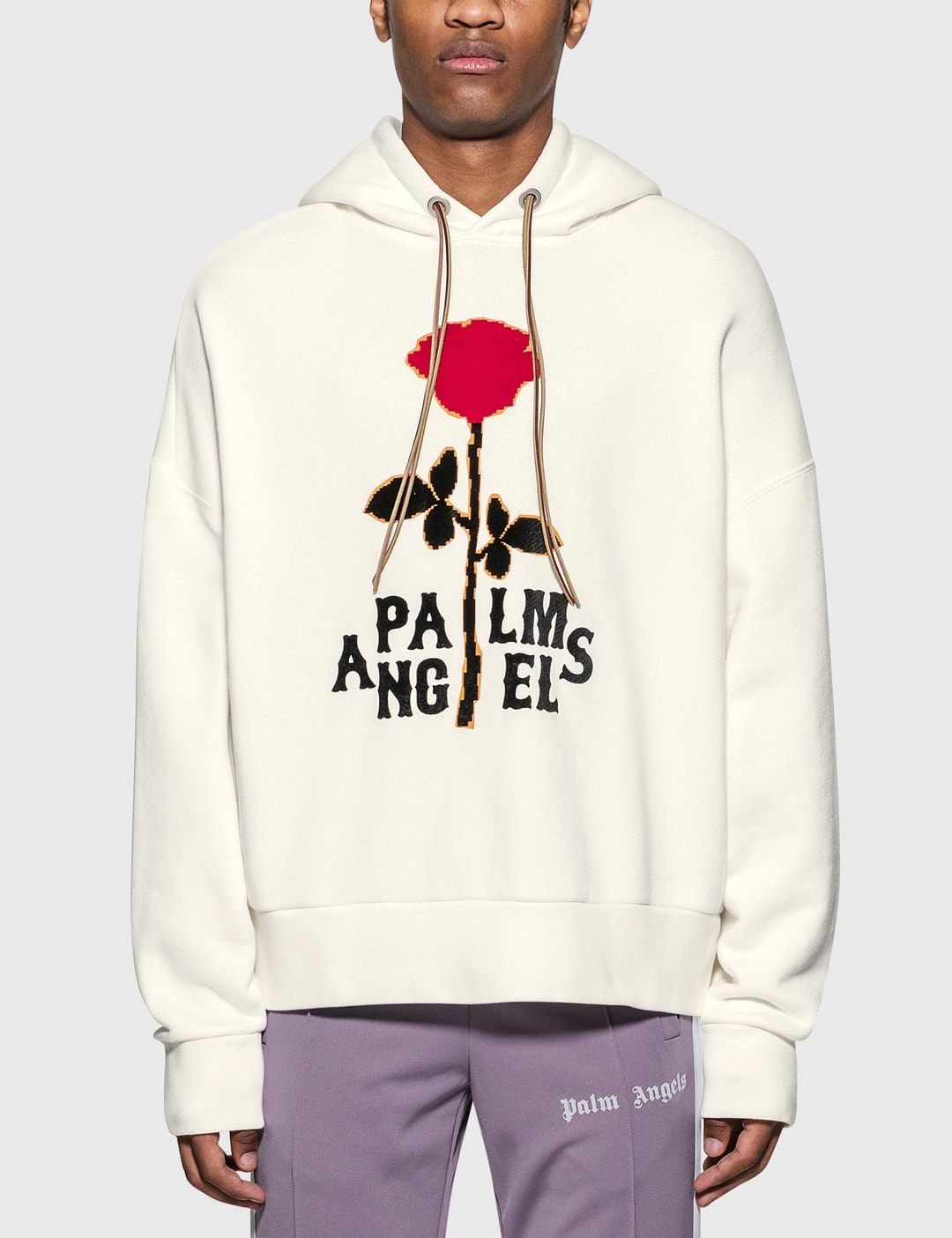 Palm Angels - Red Rose Hoodie | HBX - Globally Curated Fashion and ...