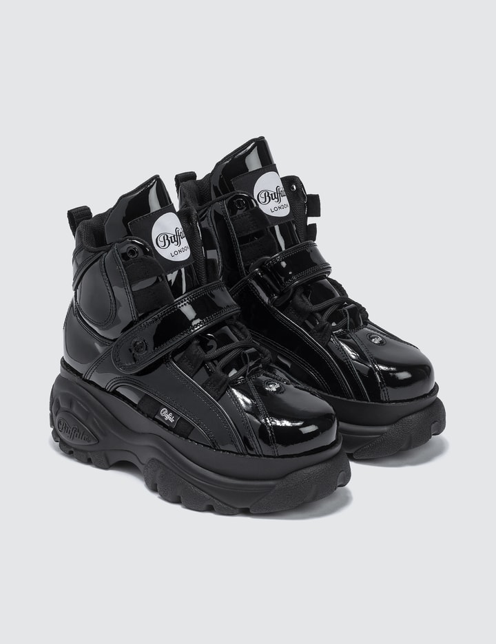 Buffalo London - Buffalo Classic Patent High Top Platform Sneakers ...