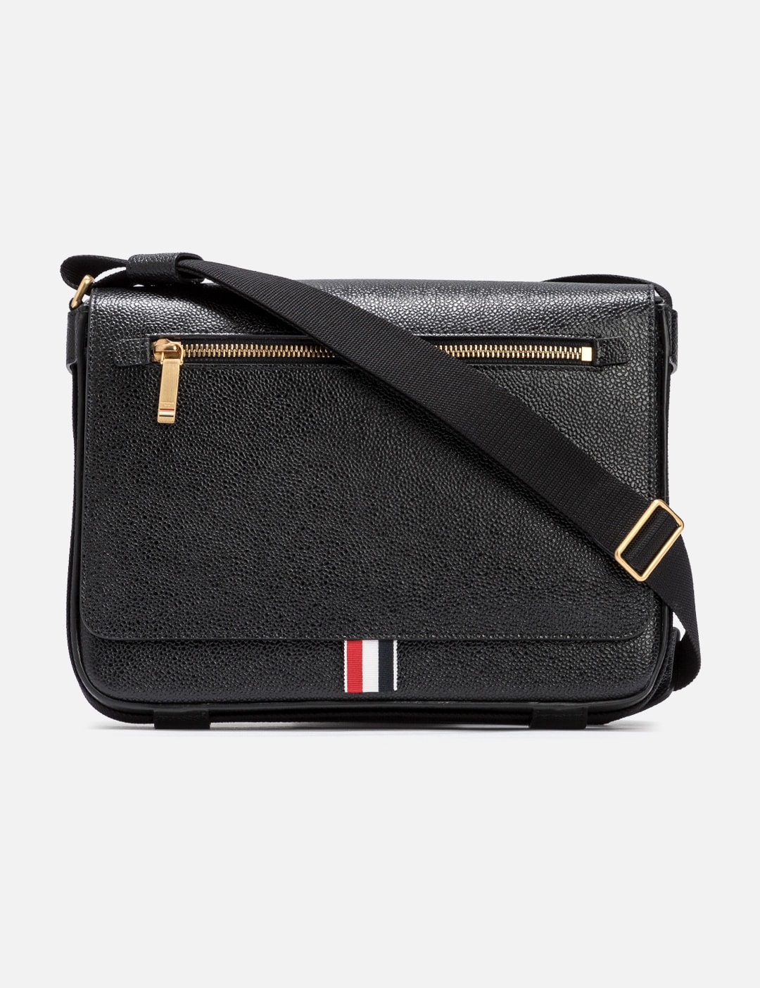 Thom Browne - Pebble Grain Leather Reporter Bag | HBX - Globally ...