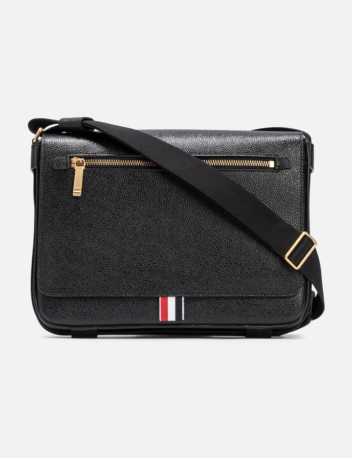 Thom Browne - Pebble Grain Leather Reporter Bag | HBX