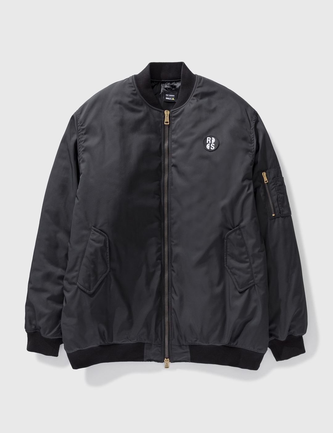Raf Simons x Smiley - RAF SIMONS X SMILEY OVERSIZED BADGE BOMBER JACKET ...