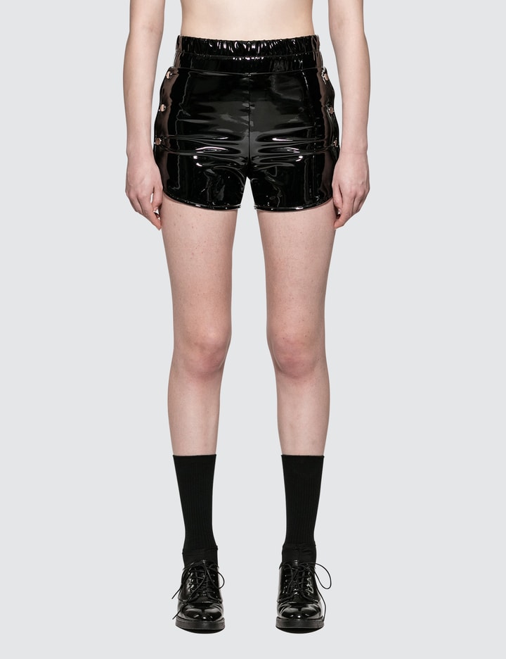 Danielle Guizio - Proserpine Patent Shorts | HBX - Globally Curated ...