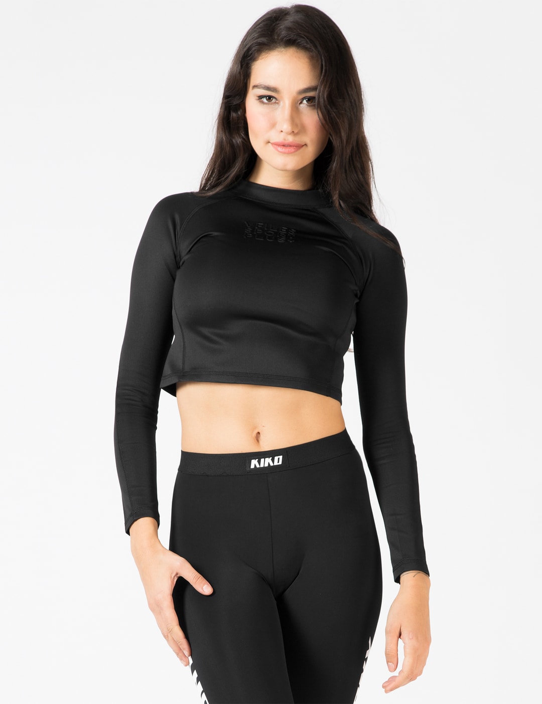 VFILES SPORT PLUS - Black 3D Vsp Logo L/S Cropped T-Shirt | HBX ...