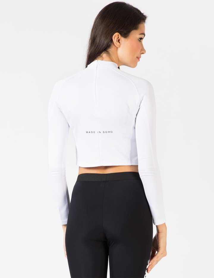 VFILES SPORT PLUS - White 3D Vsp Logo L/S Cropped T-Shirt | HBX ...